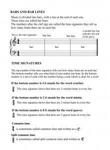Time signatures and bar lines – Let's Play Piano